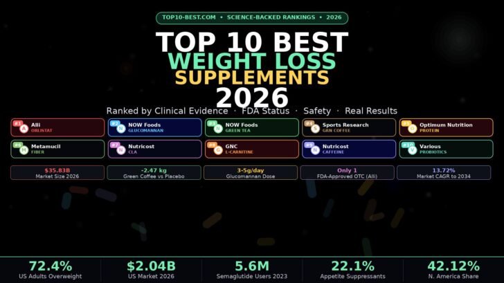 Top 10 Best Weight Loss Supplements 2026 - Top10 BEST
